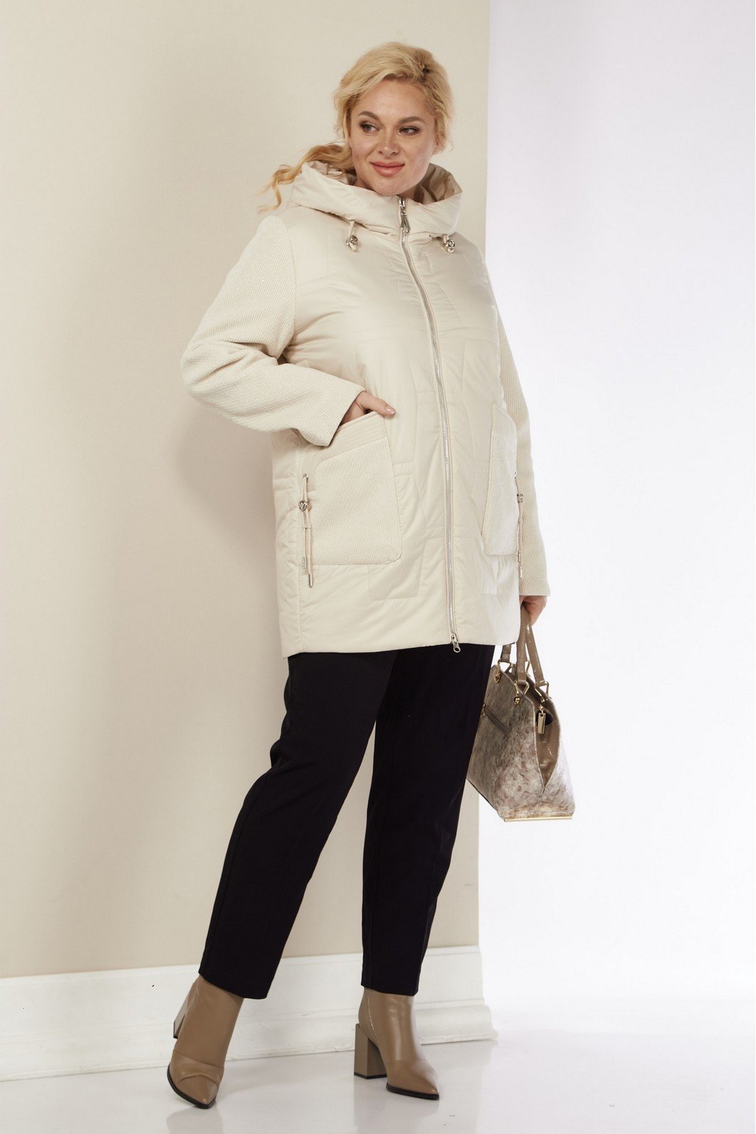 Куртка 2126 молочный Shetti купить в интернет магазине Велесмода